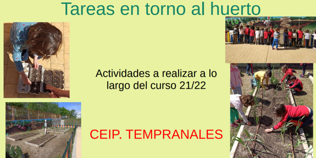 Actividades en el huerto del CEIP Tempranales - Huertos Escolares Sanse